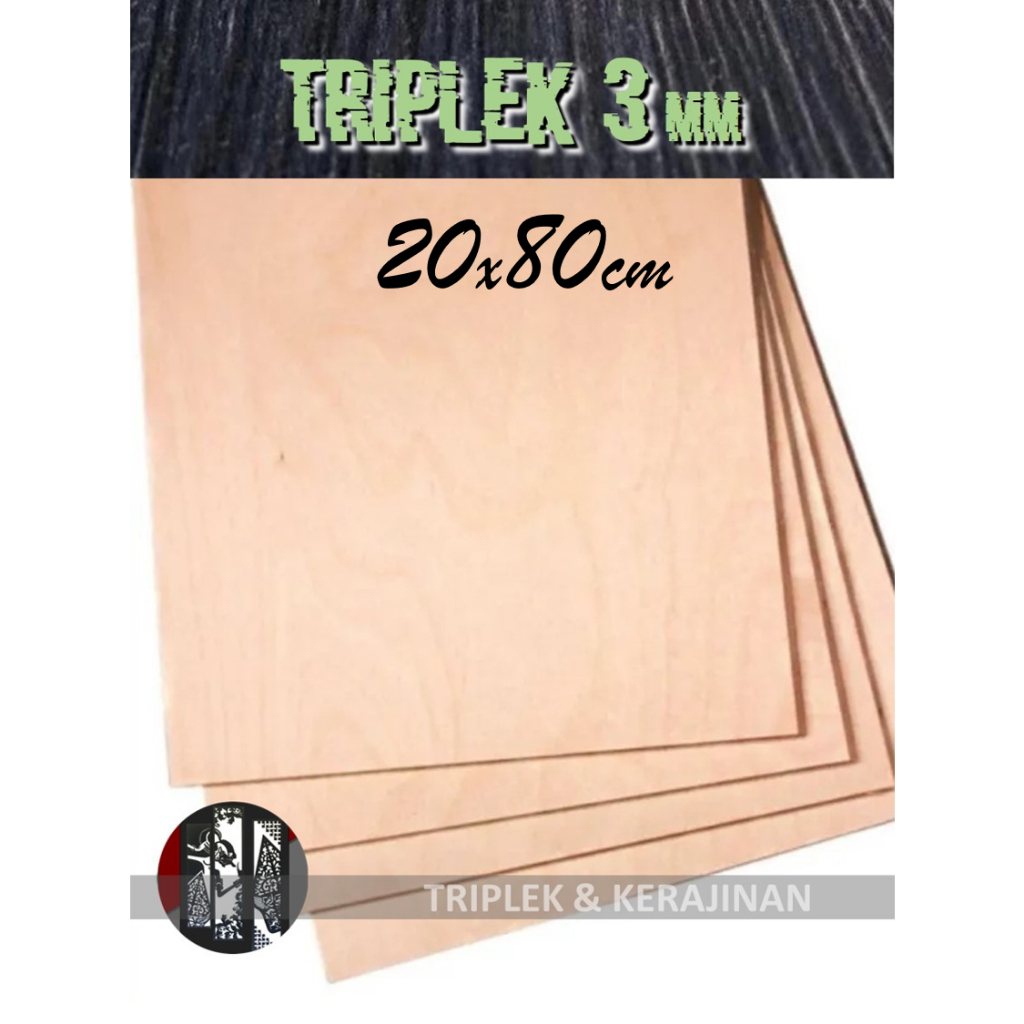 Jual Triplek 3mm 20x80 cm (Isi 2 pcs) (Plywood Multiplek 3 mm 20 x 80 ...