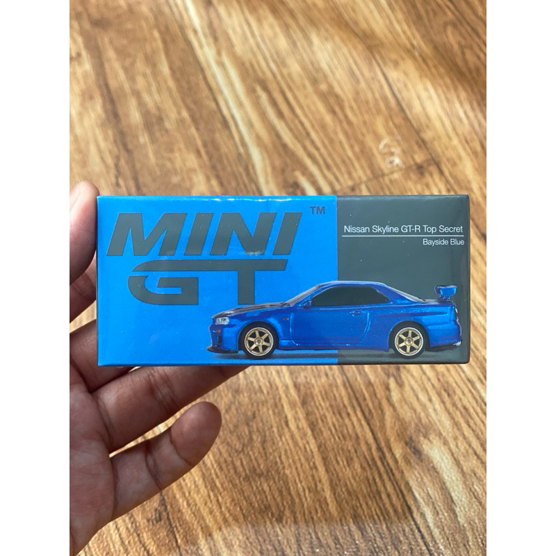 Jual mini gt skyline r34 top secret blue | Shopee Indonesia