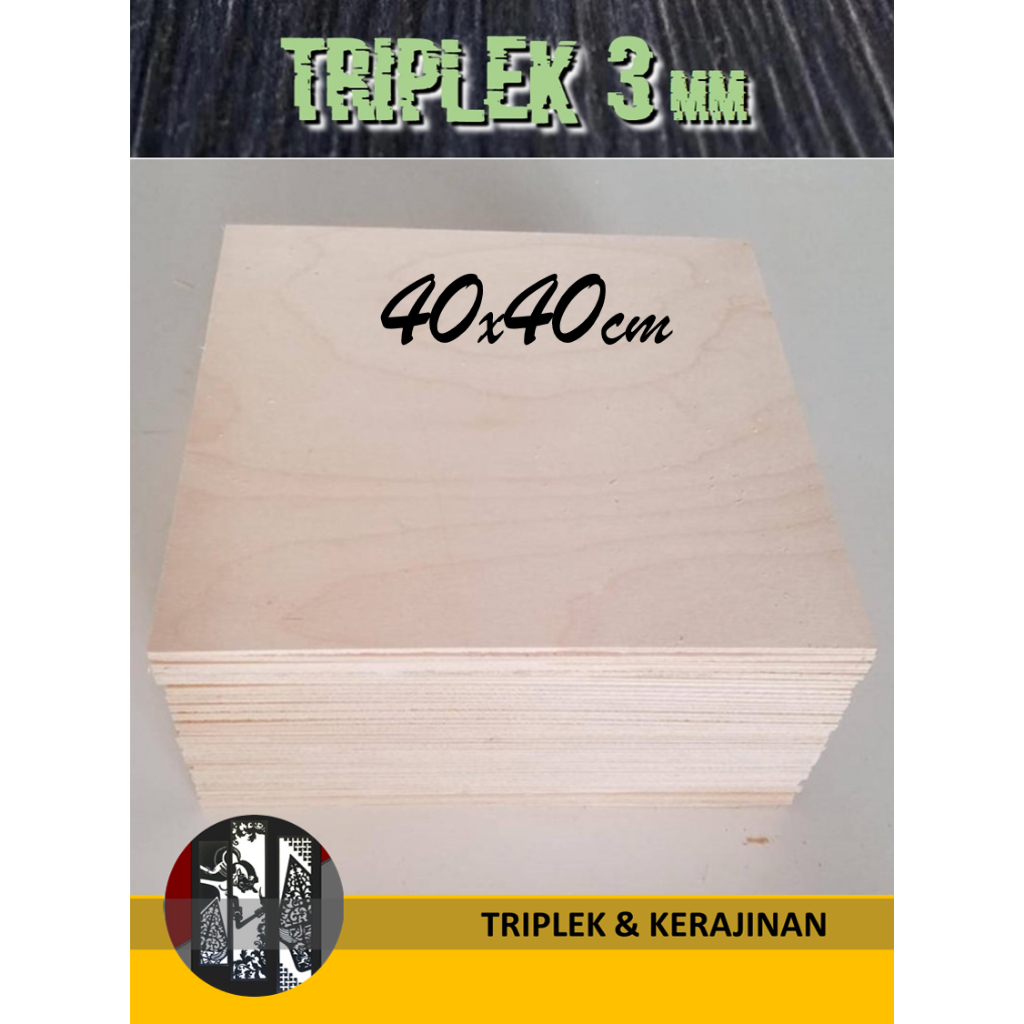 Jual Triplek 3mm 40x40 cm (Plywood Multiplek 3 mm 40x40cm | 40 x 40 cm ...