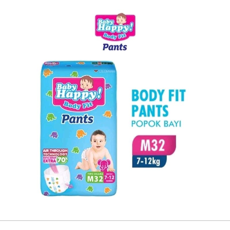 Jual Pampers Baby Happy Body Fit Pants Air Through technology daya ...