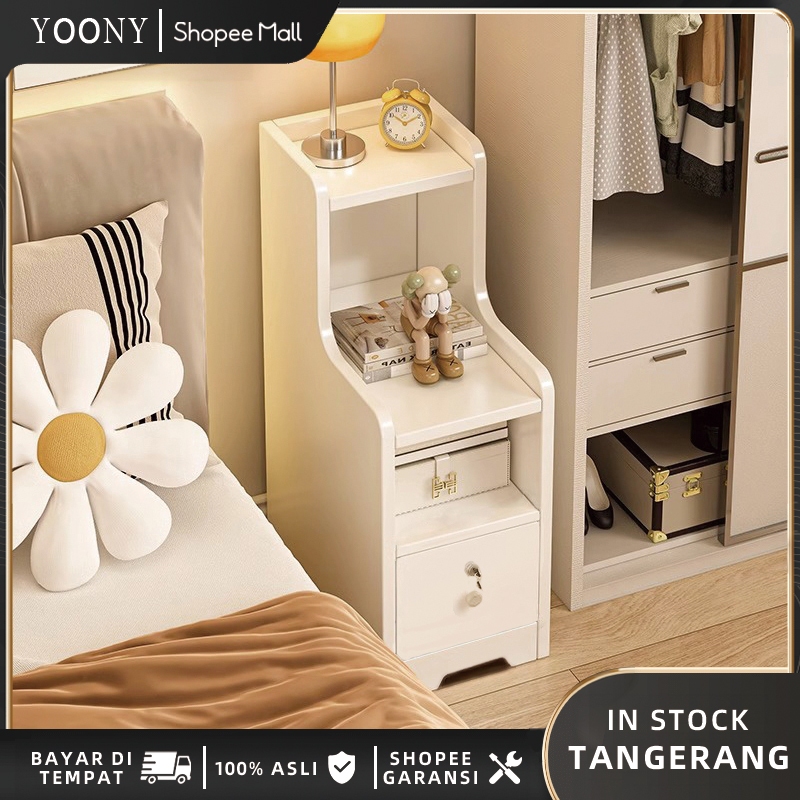 Jual YOONY Meja Samping Tempat Tidur Bawa Penyimpanan Disamping Tempat ...