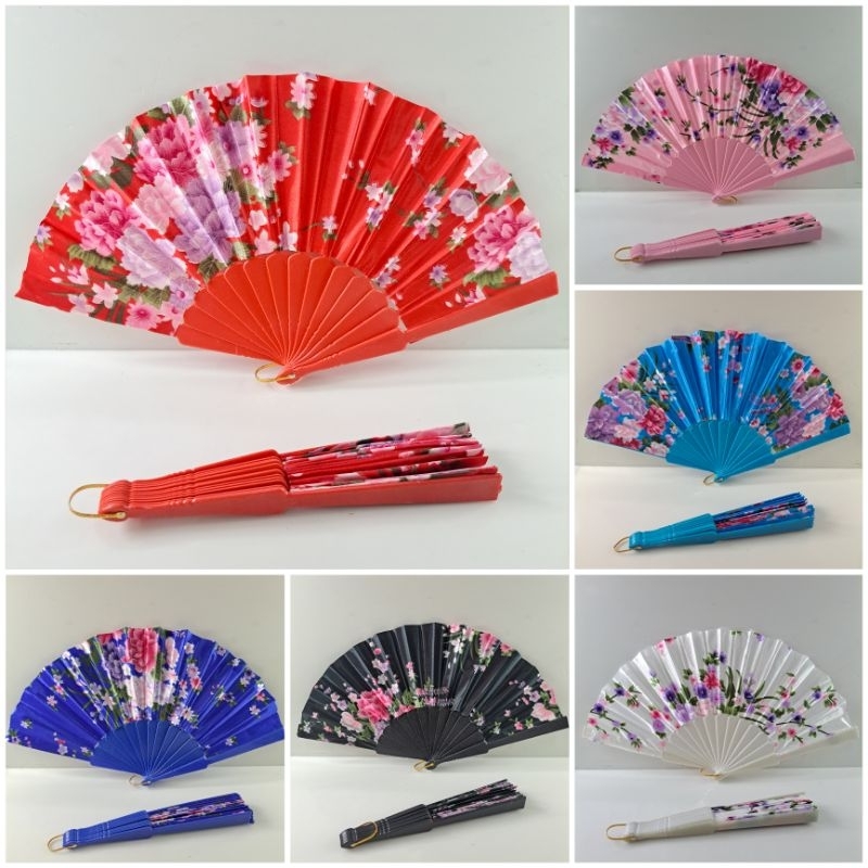 Jual Kipas Souvenir Pernikahan Kipas Motif Bunga Polos Hadiah ...