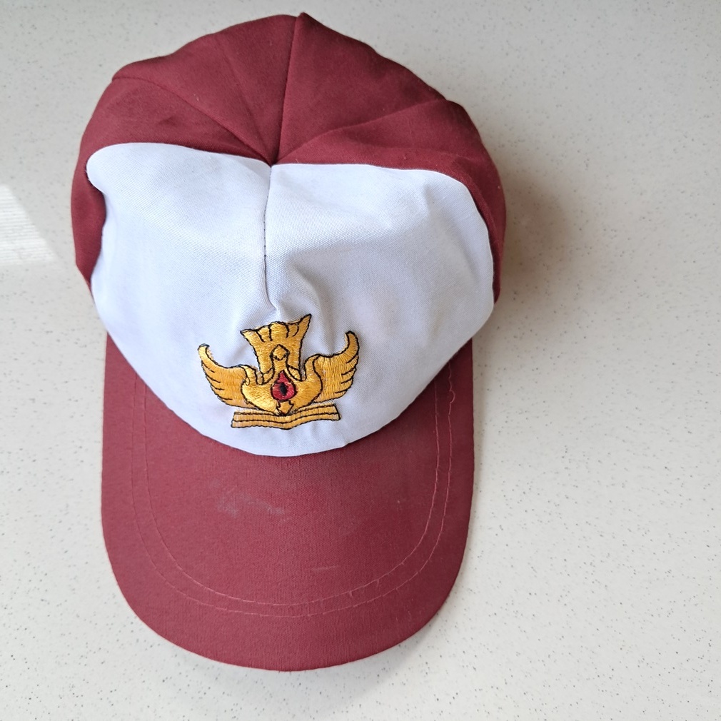 Jual Topi Sekolah SD Putih Merah Karet Seragam Sekolah | Shopee Indonesia