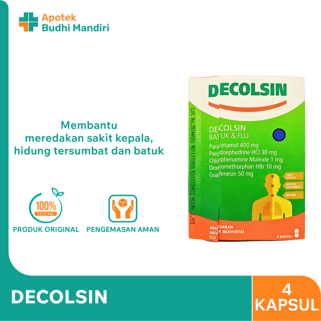 Jual Decolsin Tablet (1 Strip) - Meringankan Gejala Flu | Shopee Indonesia