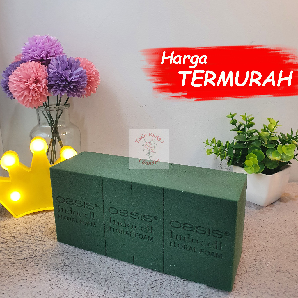 Jual [ ECER TERMURAH ] OASIS INDOCELL WET FLORAL FOAM SATUAN / OASIS ...
