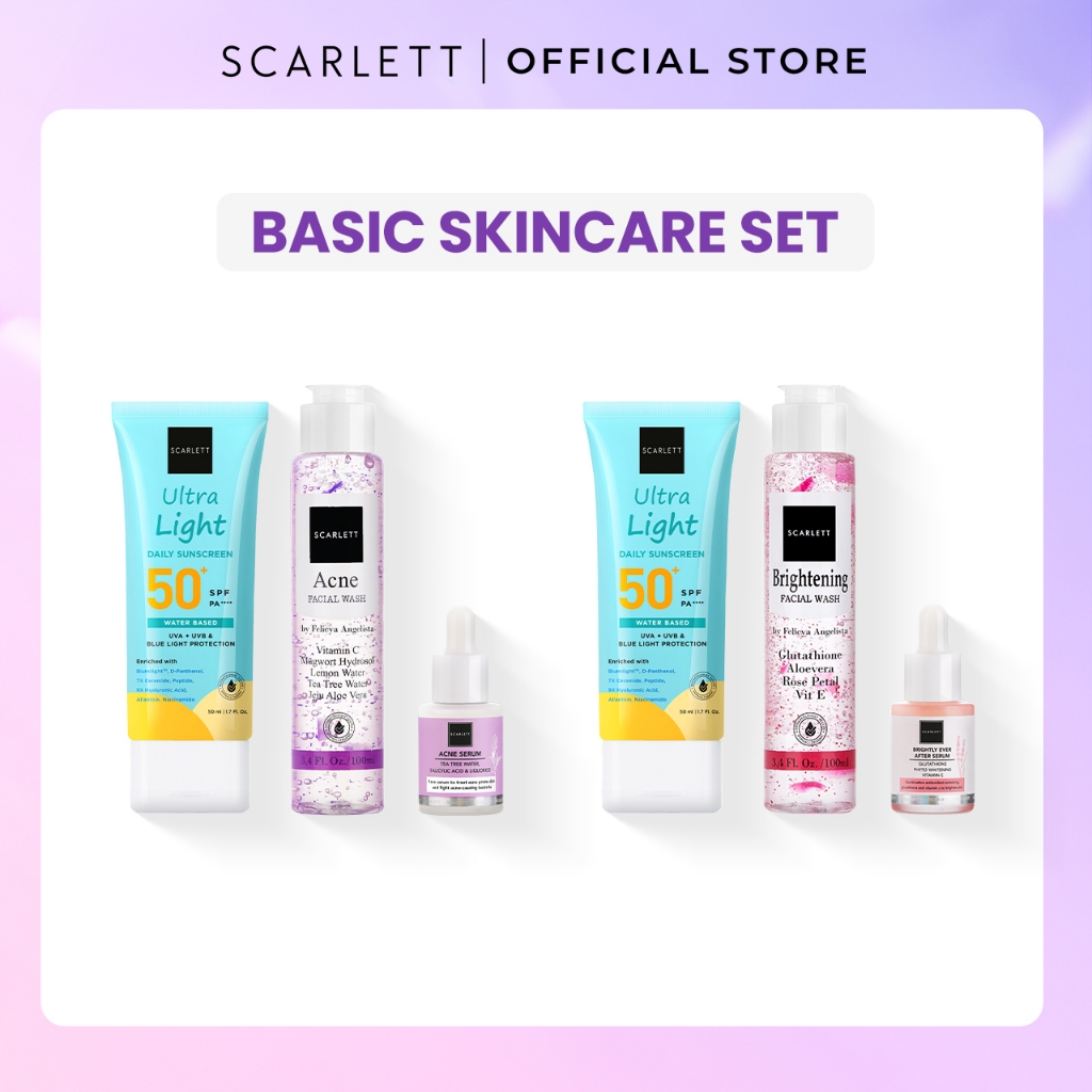 Jual Scarlett Whitening Basic Skincare Set | Shopee Indonesia