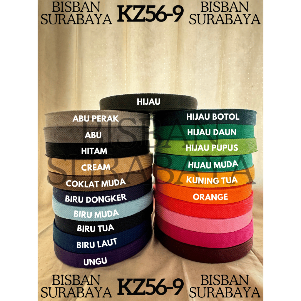 Jual (PER ROLL) WEBBING BISBAN 2,5CM TALI TAS BERALUR TEBAL LEBAR 2,5 CM (50YARD) | Shopee Indonesia