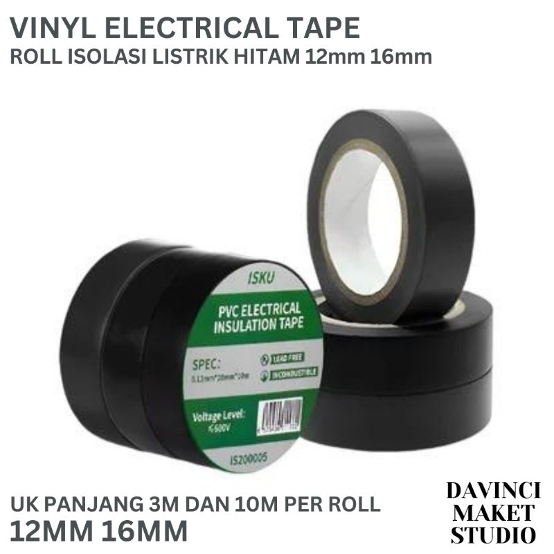Jual Vinyl Electrical Tape - Isolasi Listrik Hitam Selotip Solatip ...
