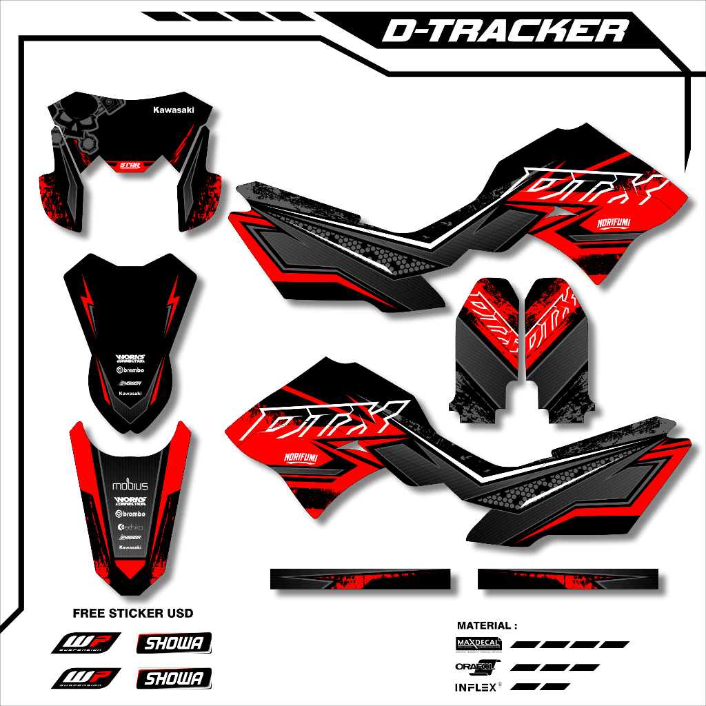 Jual STICKER DECAL DTRACKER TERBARU FULL BODY SUPER GLOSSY V2 11 ...
