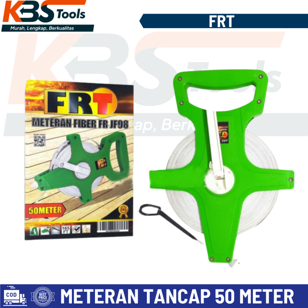 Jual Meteran Tancap 50M - Meteran Roll Fiber FRT / KEEN 50 Meter ...