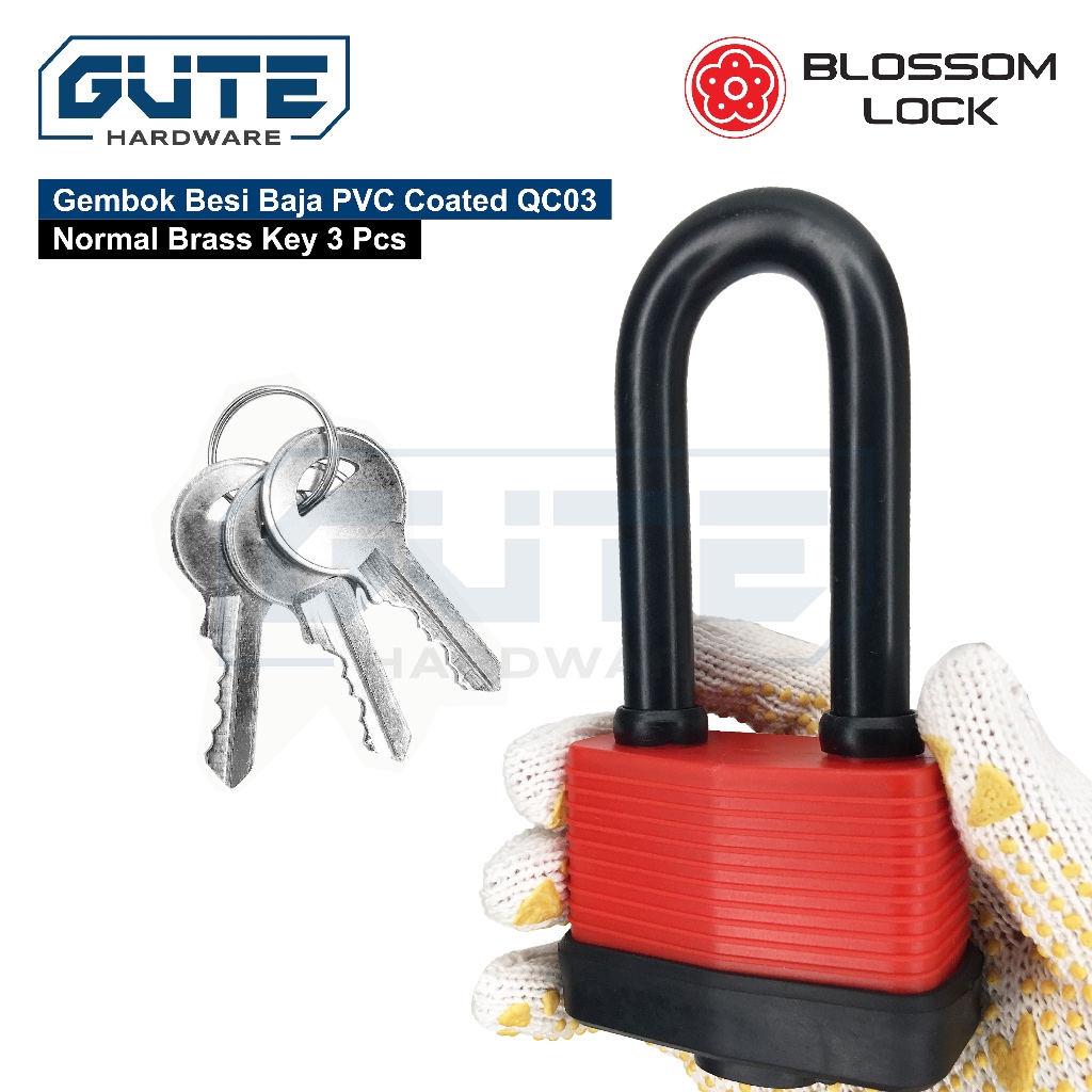 Jual Gembok Besi Baja PVC Coated Q03 Rust Resistant Best Seller Untuk Pintu Pagar / Kantor ...