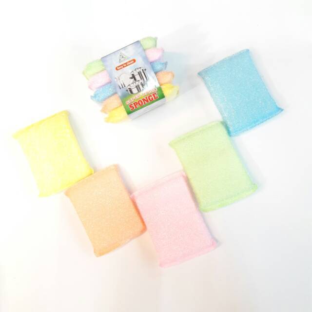 Jual SPON CUCI PIRING WARNA BESAR TEBAL- MGFT | Shopee Indonesia