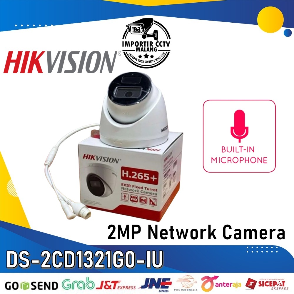 Jual ICM-IP CAM HIKVISION DS-2CD1321G0-IU 2 MP Built-In Mic | Shopee Indonesia