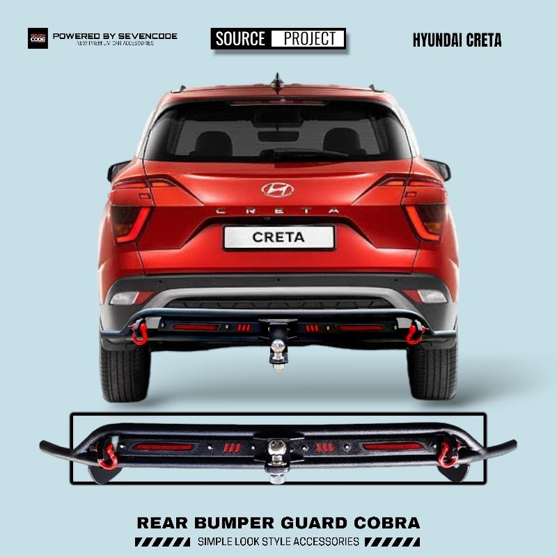 Jual Rear Bumper Guard Towing Cobra Sevencode - Hyundai Creta All Type ...