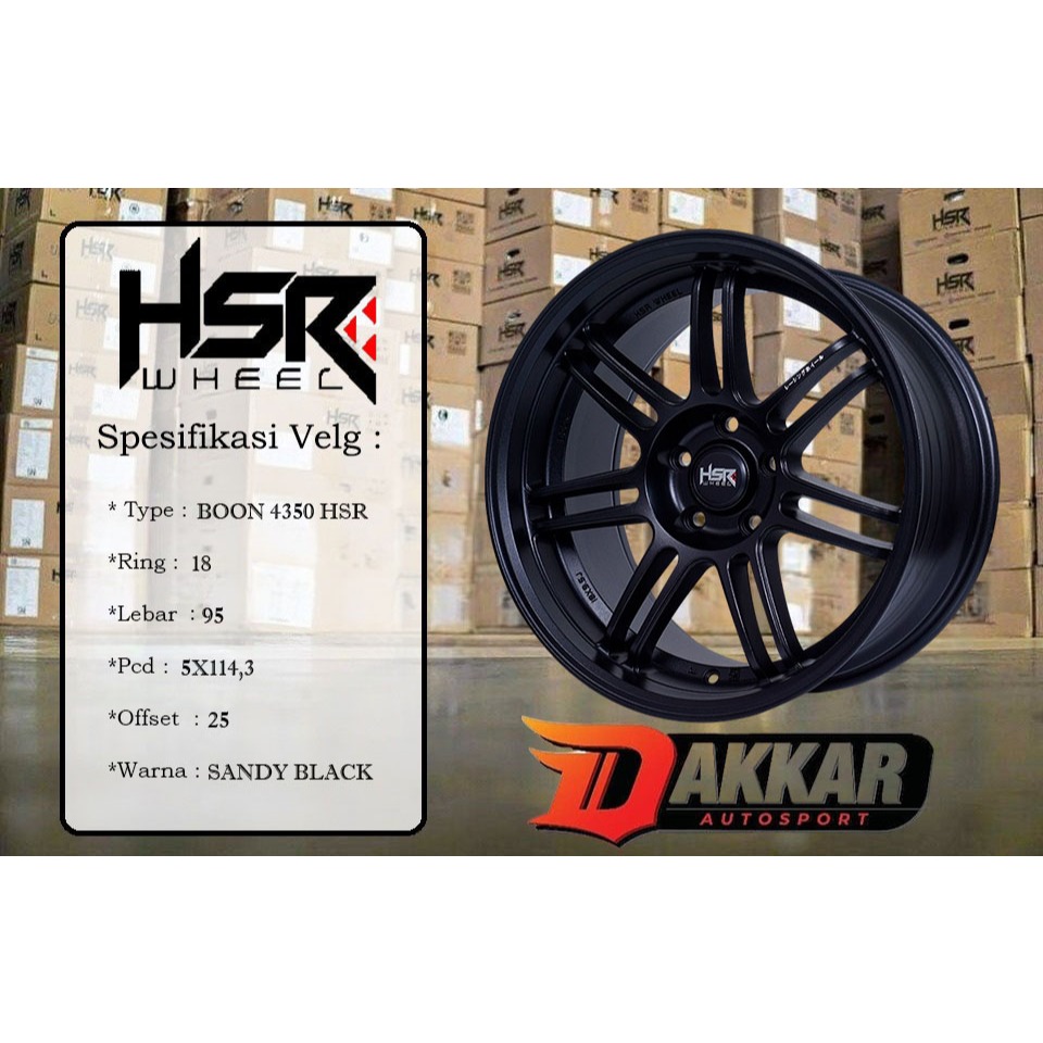 Jual velg innova ring 18 hsr boon r18 lebar 9,5 et25 untuk rush terios ...