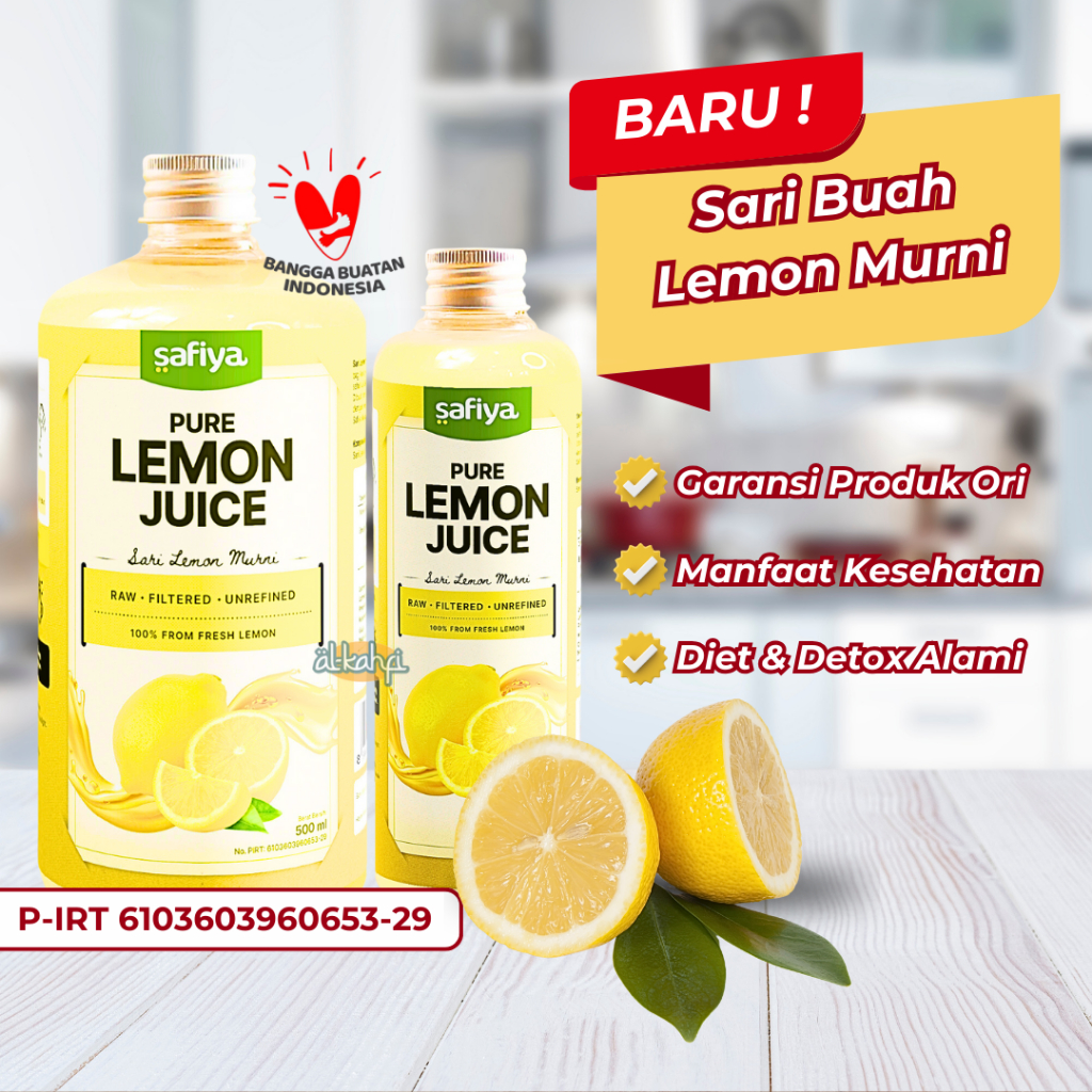 Jual Sari Lemon Asli 500 ml Premium Safiya Organik - Original Sari Buah ...