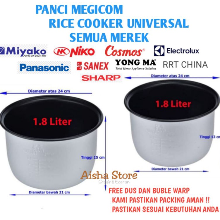 Jual KODE G12G PANCI RICE COOKER MAGIC COM 18 LITER TEFLON MEJIKOM ...