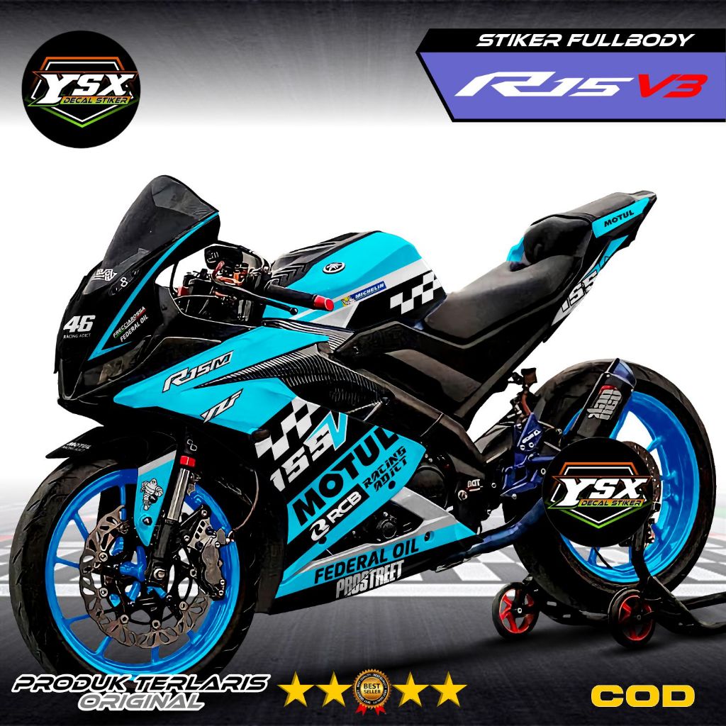 Jual Decal R15 V3 Stiker Fullbody Design Model MotlGp | Shopee Indonesia