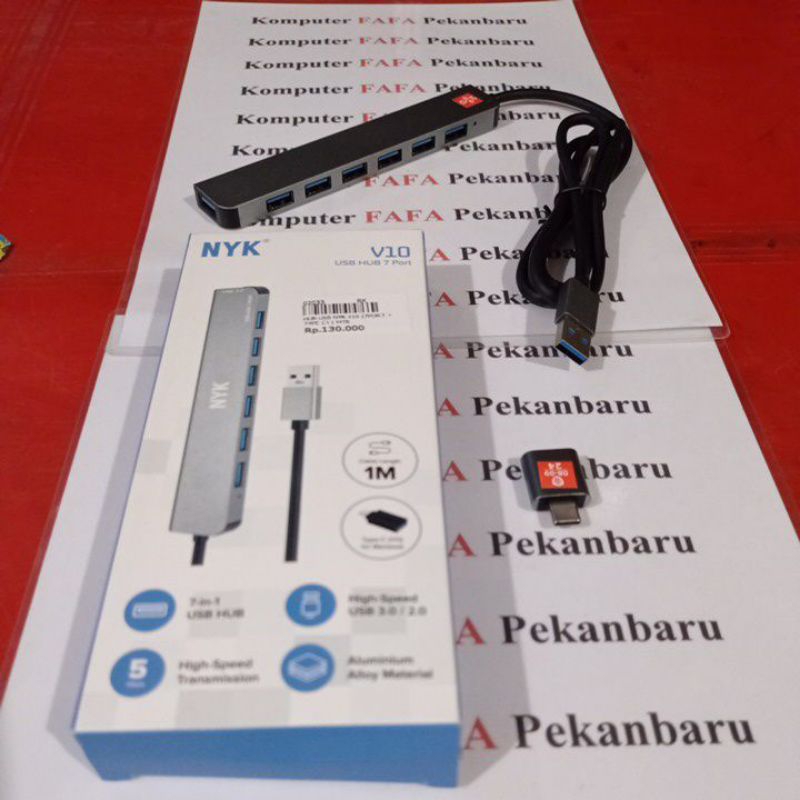 Jual Hub Usb NYK V10 (7 Port + OTG Type C) Panjang Kabel 1 Meter ...