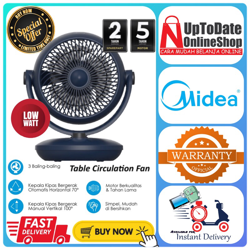 Jual KIPAS ANGIN MIDEA MFG150M0APB MFG150 KIPAS ANGIN MEJA CIRCULATION ...
