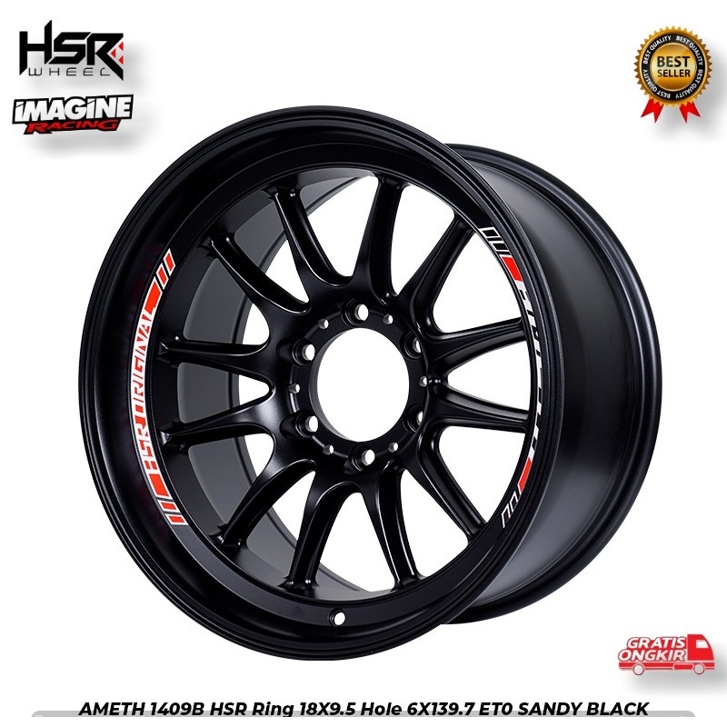Jual Velg racing mobil ring 18 pajero fortuner dmax strada hilux dc pcd 6x139,7 Hsr ameth ...