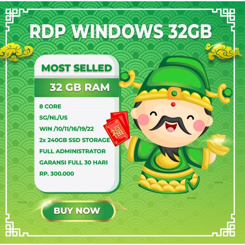 Jual VPS/RDP MINGGUAN WINDOWS/LINUX RAM 32 GB 8 CORE 320 SSD FULL ...
