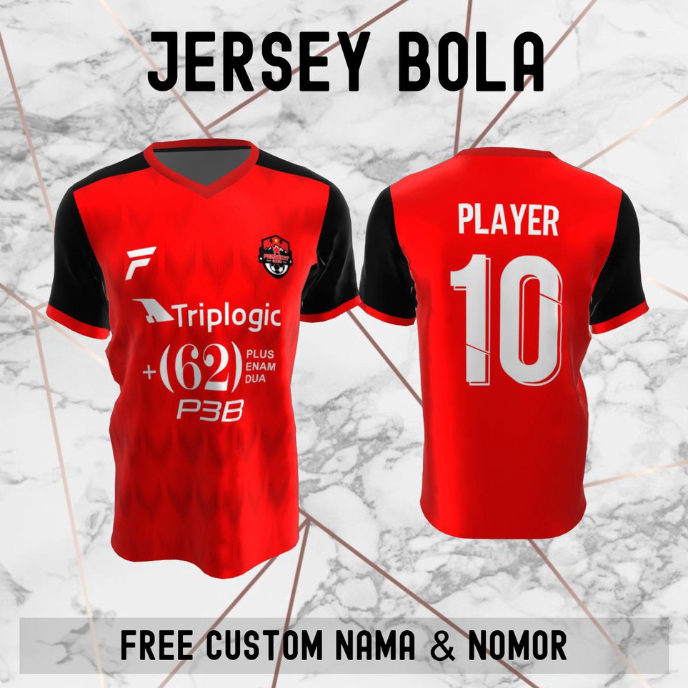 Jual KODE O57R Jersey Persekat Tegal Klub Bola Baju Kaos Custom Nama ...