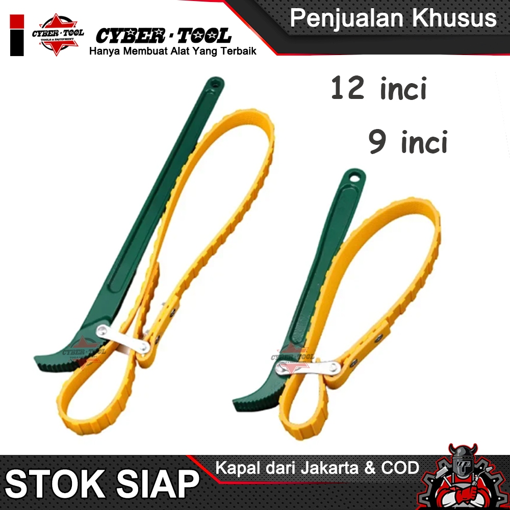 Jual Kunci Oli Filter Kulit Sabuk Wrench Belt 9 Inch 12 Inch | Shopee ...
