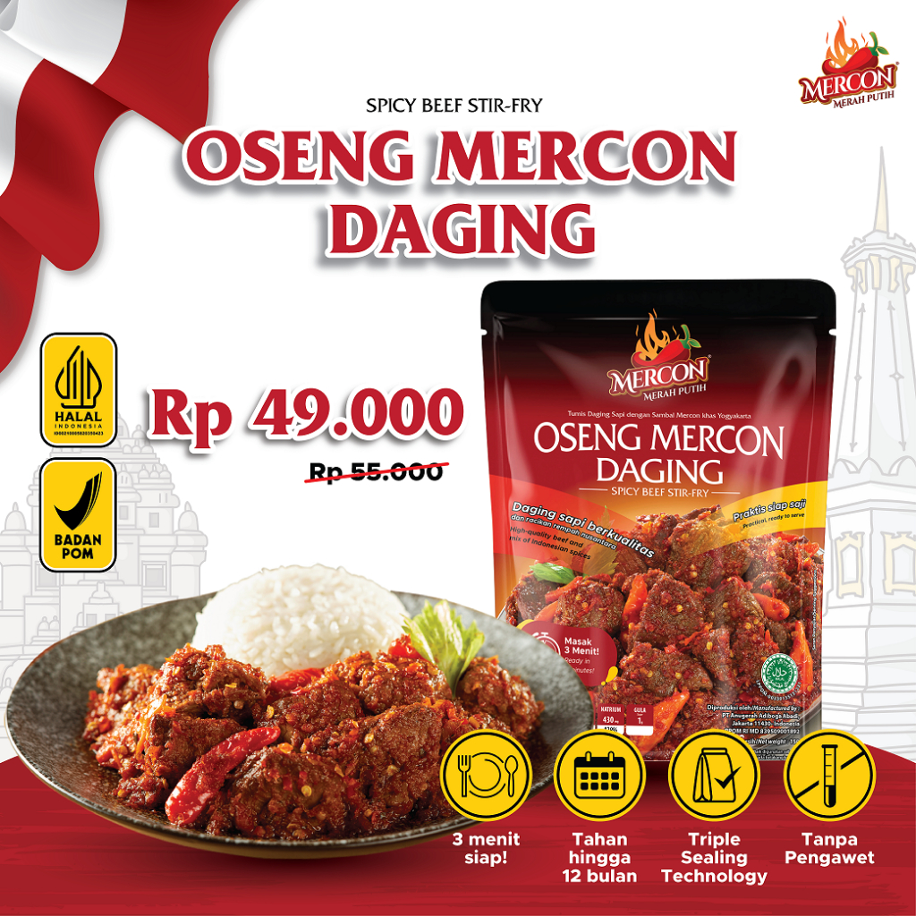 Jual Mercon Merah Putih - Satuan || Oseng Mercon Daging | Shopee Indonesia