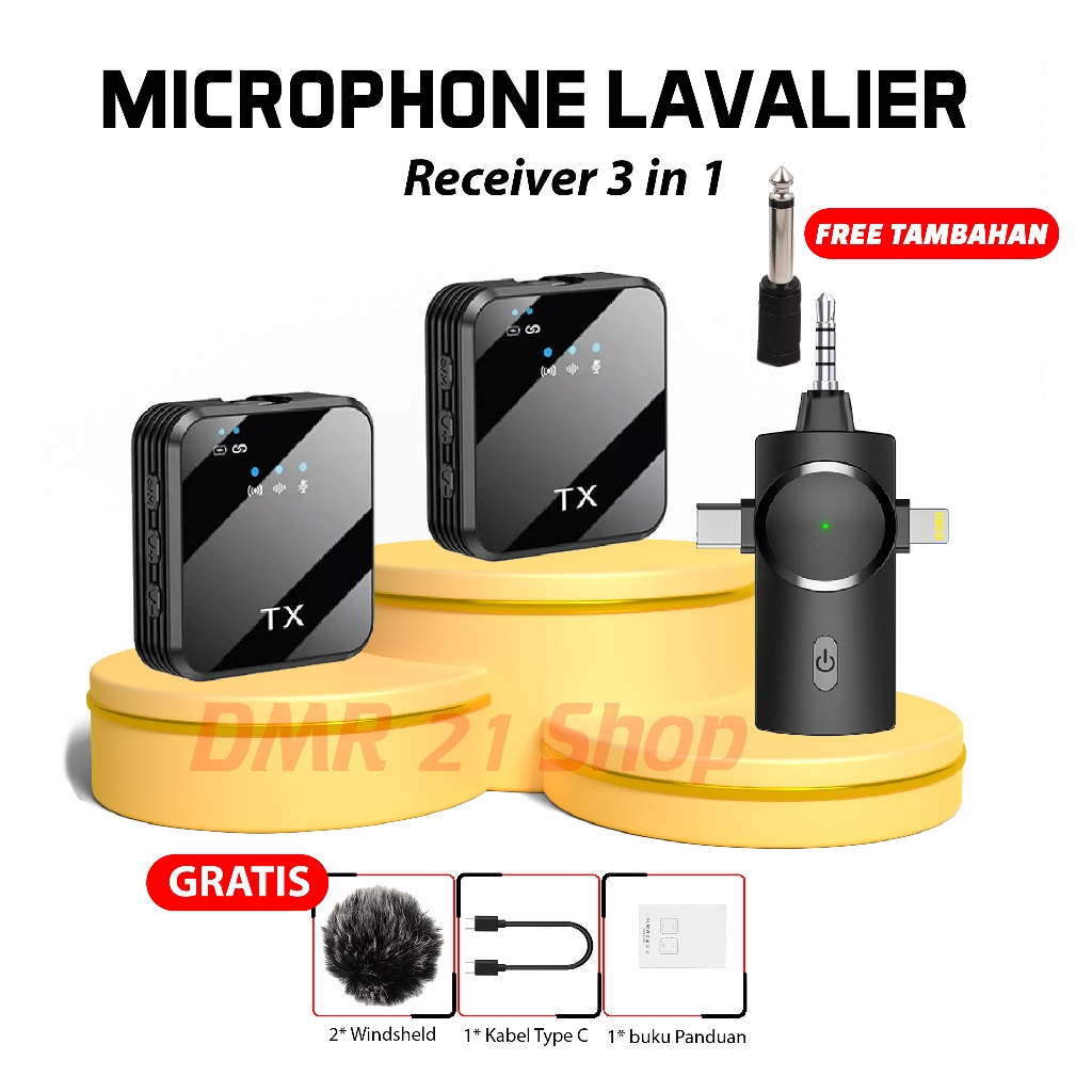 Jual DMR F11 Wireless Microphone Clip On 2 Mikrofon Clip On Lavalier Clip On Mic Wireless ...
