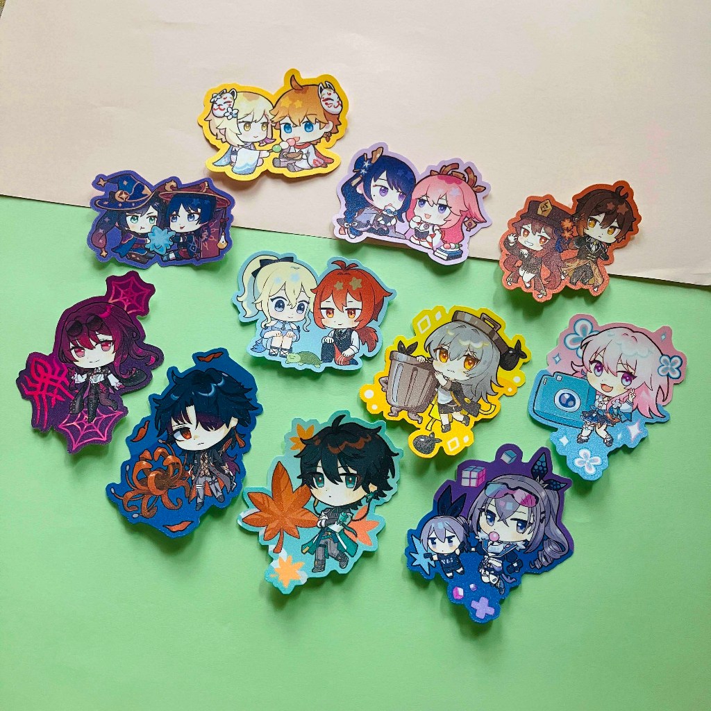 Jual Genshin & HSR Chibi Glitter Sticker | Shopee Indonesia