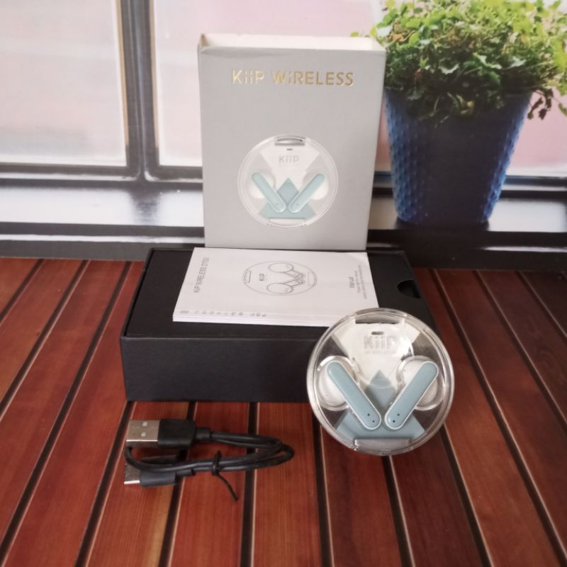 Jual Kiip Wireless DTS 3 TWS Bluetooth Headset Warna Biru-Putih Second ...