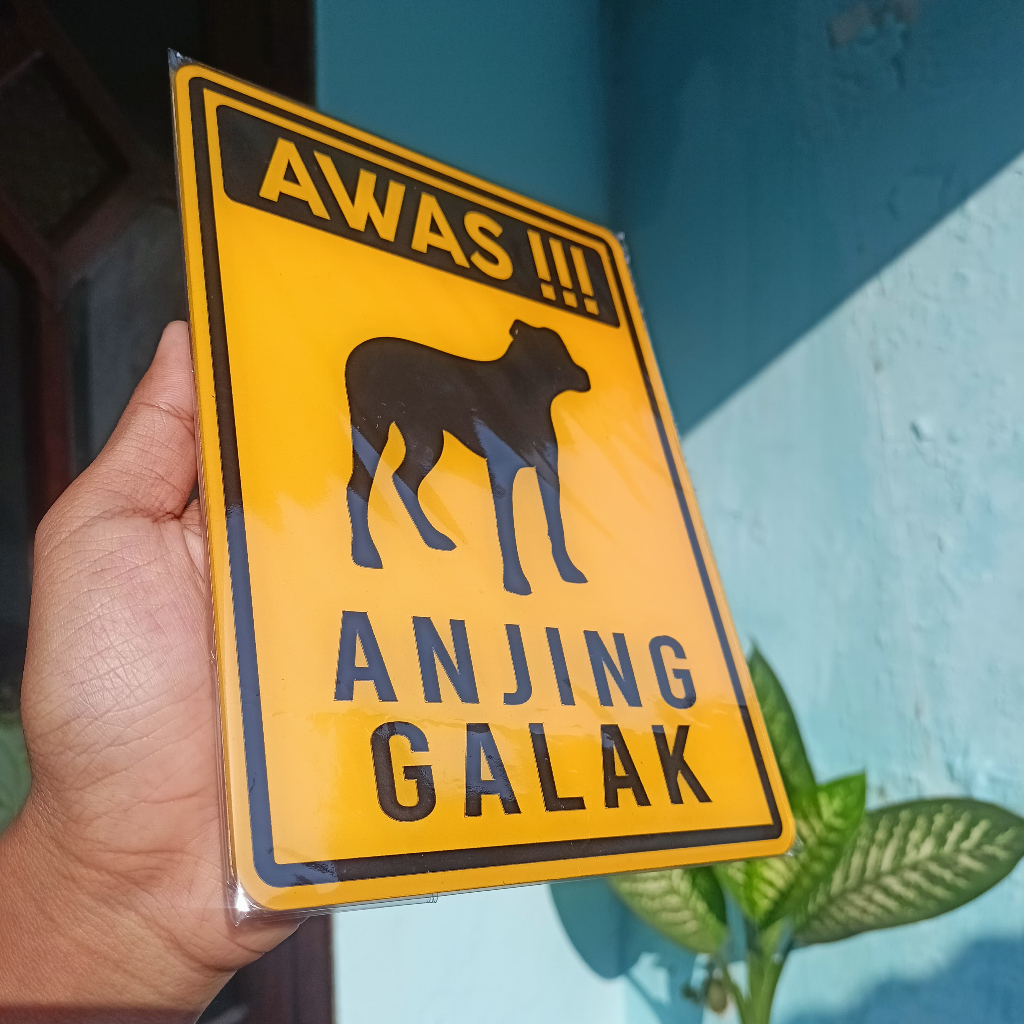 Jual Papan Akrilik Tanda Awas Anjing Galak Anti Air untuk Dinding dan ...