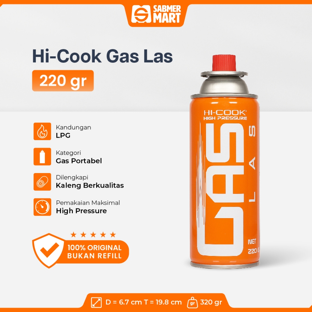 Jual Gas Las Hi Cook 220 gram | Shopee Indonesia