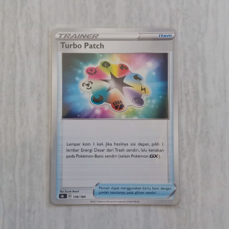 Jual Kartu Pokemon TCG Indonesia Original Trainer TURBO PATCH | Shopee ...