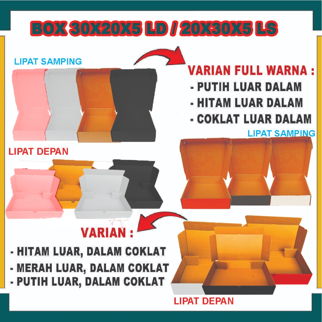 Jual (PAKET 10 PCS) Kardus Box 30x20x5cm & 20x30x5cm/Box hampers/Box ...