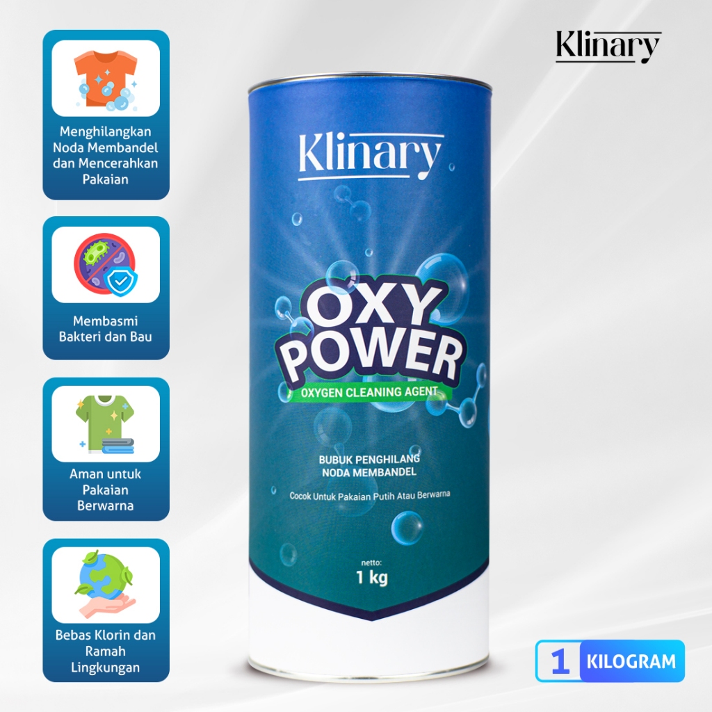 Jual KLINARY OXY POWER Penghilang Noda & Pencerah Warna Pakaian 1000 GRAM | Shopee Indonesia