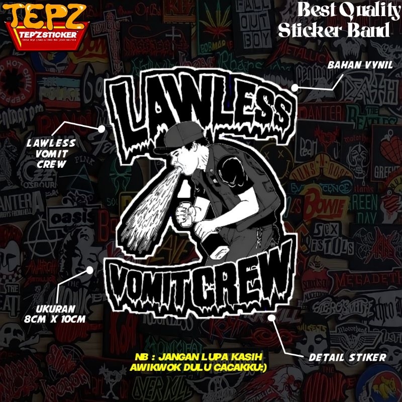 Jual STIKER STICKER (LAWLESS VOMIT CREW) STIKER BAND|STIKER METAL ...