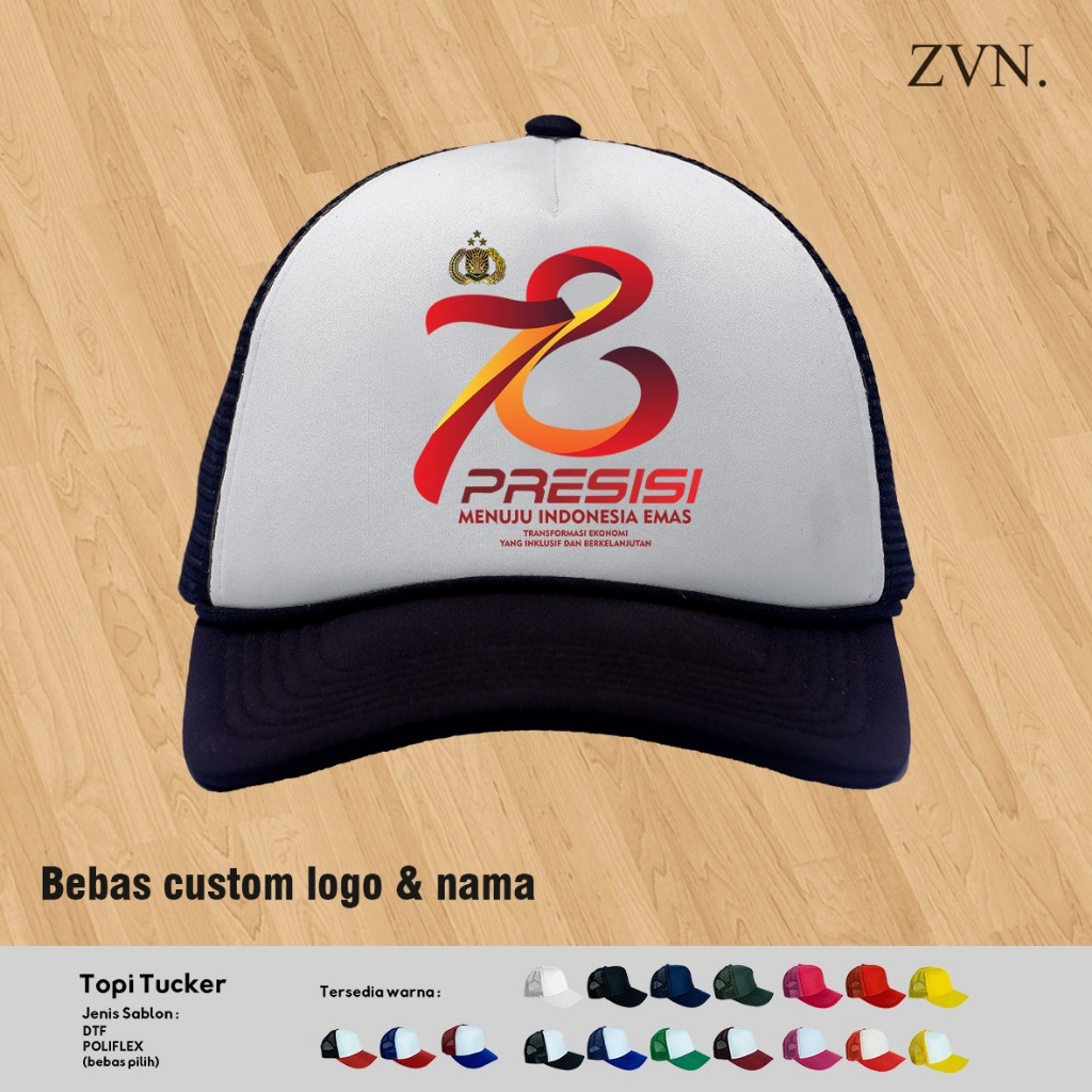 Jual Custom Topi Trucker SABLON LOGO HUT KE 78 POLISI POLRI #PRESISI ...
