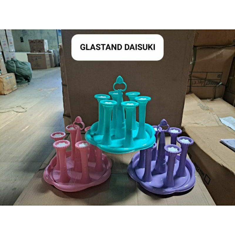 Jual Stand gelas plastik isi 6/ Gelas stand Daisuki | Shopee Indonesia