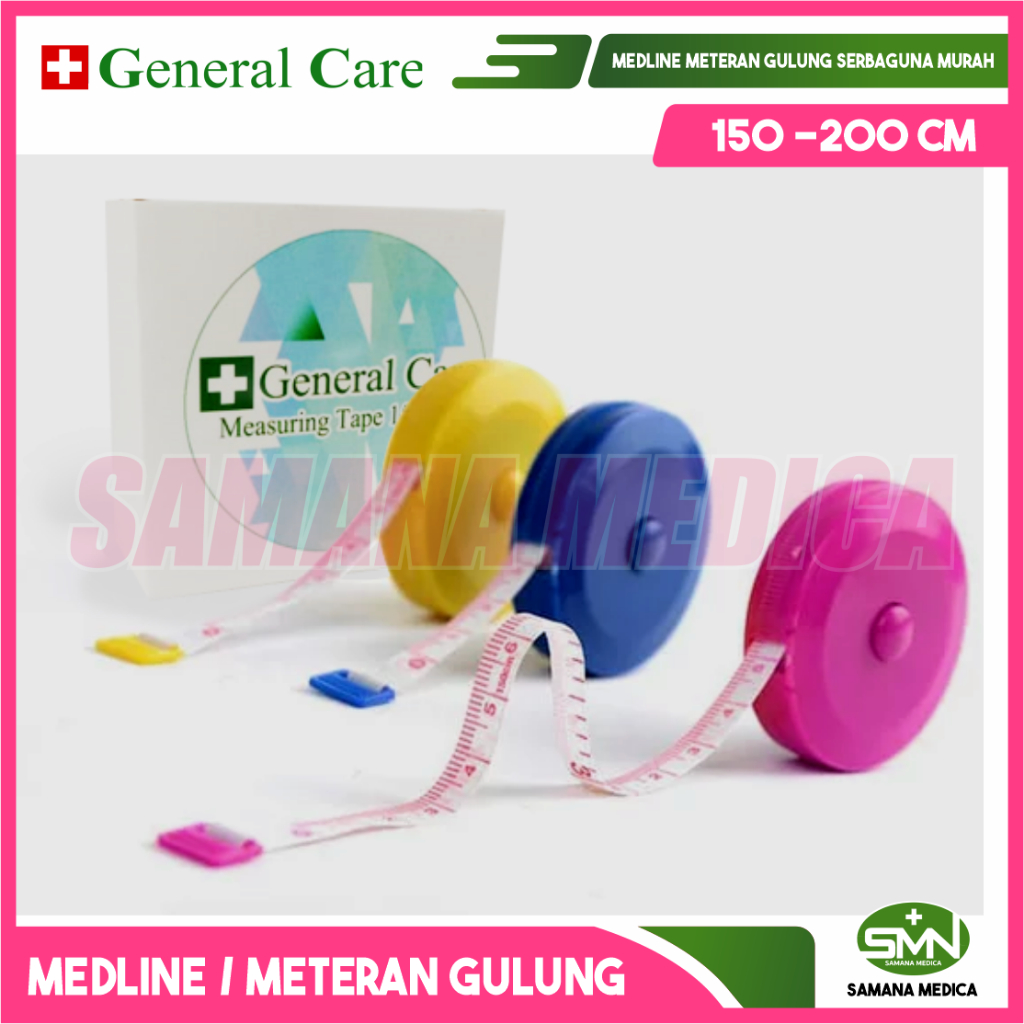 Jual Medline / Meteran Gulung 150cm GENERAL CARE Medlin / Medline ...