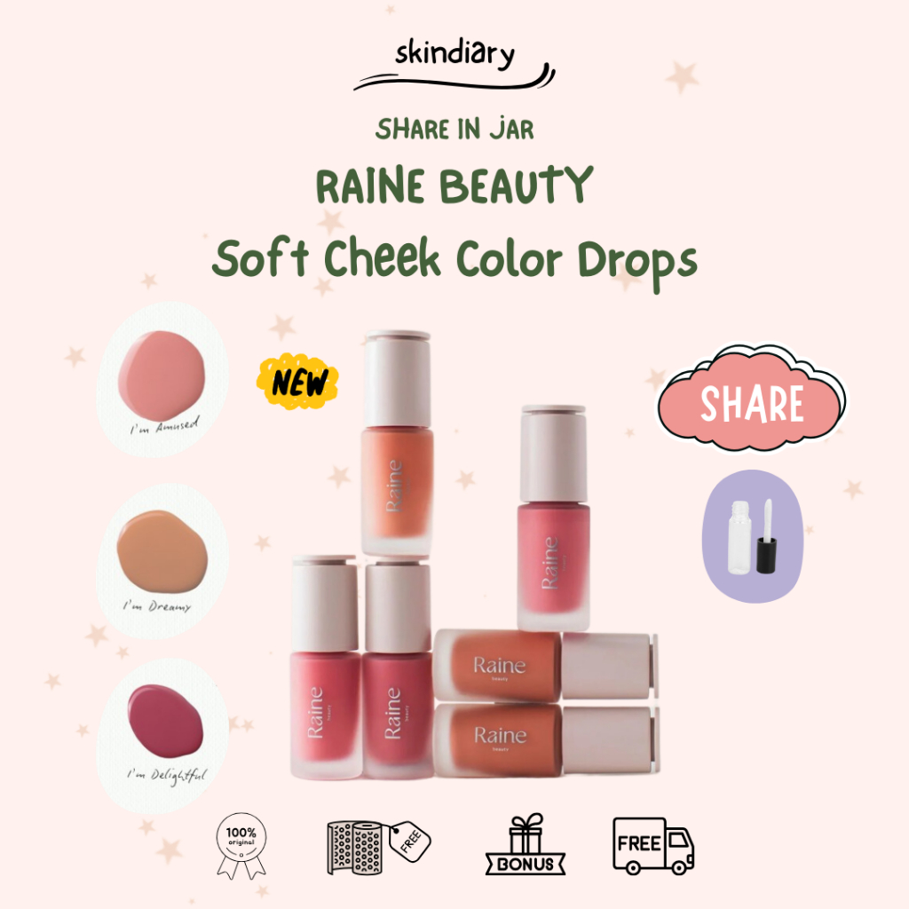Jual Share in Jar RAINE BEAUTY Soft Cheek Color Drops Cream Blush ...