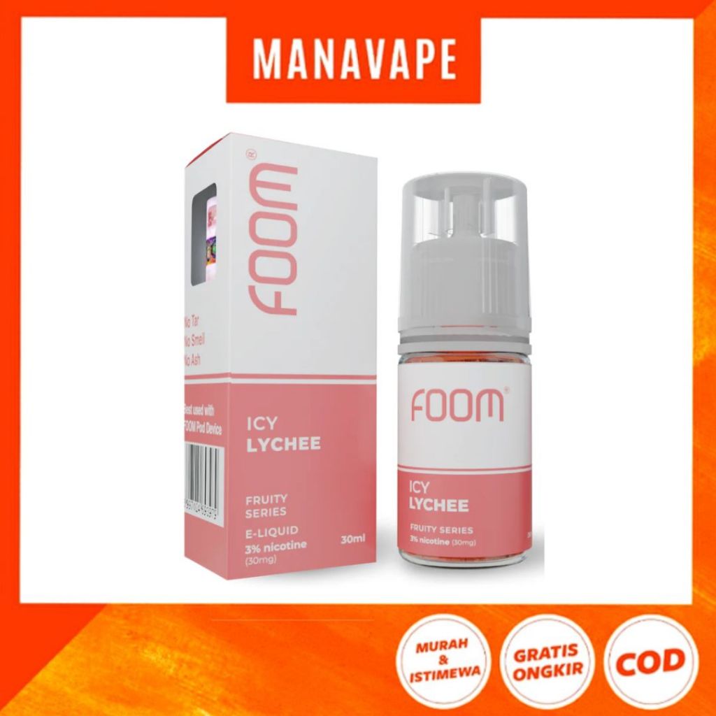 Jual Liquid FOOM Saltnic Icy Lychee 30ml 30mg | Shopee Indonesia