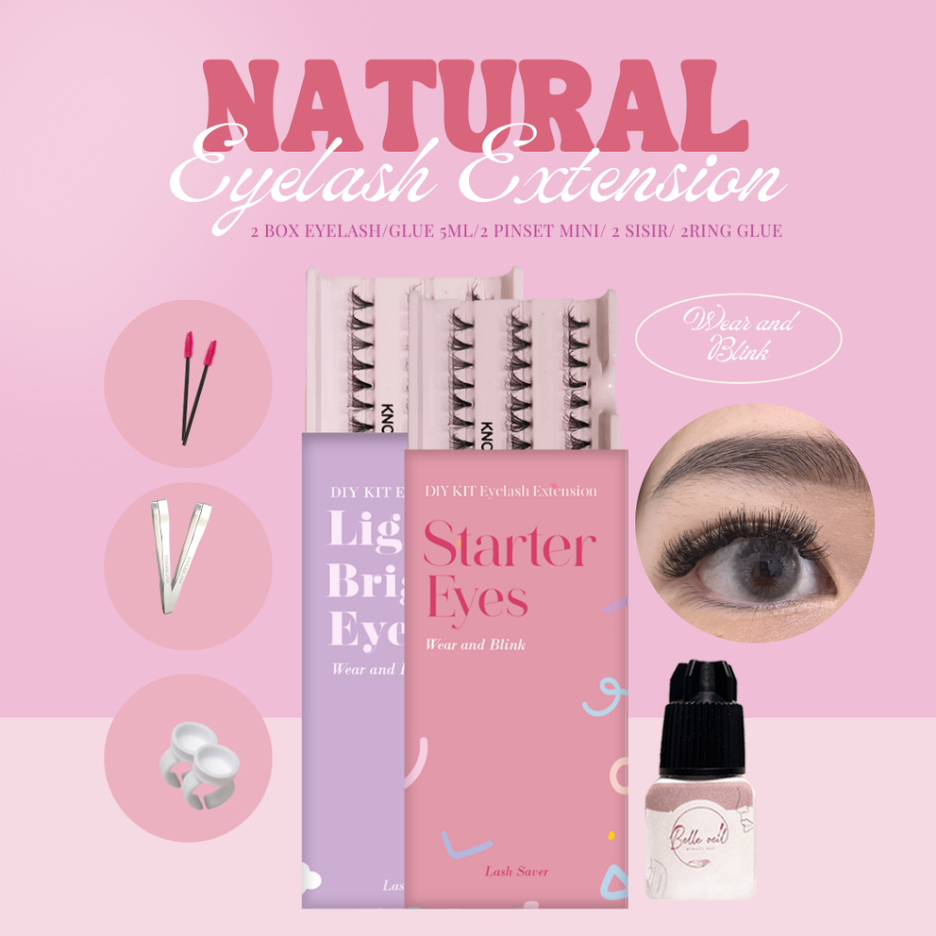 Jual PAKET C/2 BOX BULU MATA NATURAL TANAM KNOT FREE / 1 LEM 5ML / EYELASH EXTENSION | Shopee ...