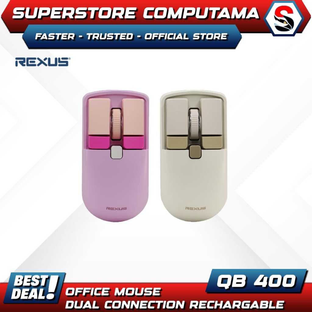 Jual Rexus Mouse Office QB400 Dual Mode Connection Wireless & Bluetooth ...