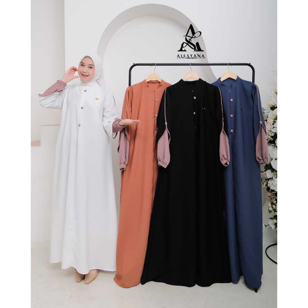 Jual Dress wanita abaya muzza model terbaru yoris kancing busui ...