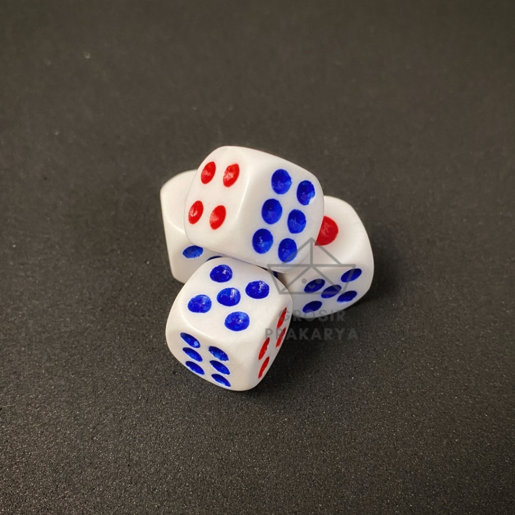 Jual Buah Dadu 1pcs 1biji Ukuran 1.5cm 15mm Dice Board Game Uno Play ...
