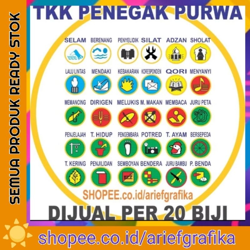 Jual Tkk penegak purwa Bordir lengkap pramuka | Shopee Indonesia