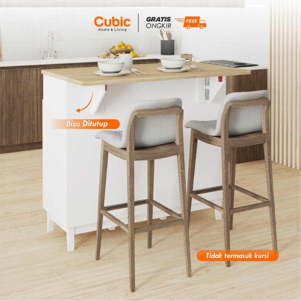 Jual Cubic Meja Makan Tinggi / Bar Table / ELENA BT 120 | Shopee Indonesia