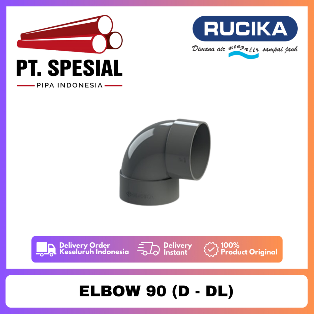 Jual Knee 90 D 2 1/2 Inch PVC Rucika / Knee PVC D/ Elbow 90 D PVC ...